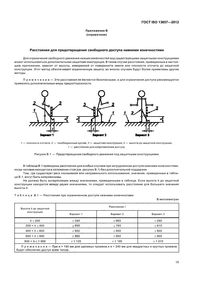 ГОСТ ISO 13857-2012 Безопасность машин. Безопасные расстояния для ...